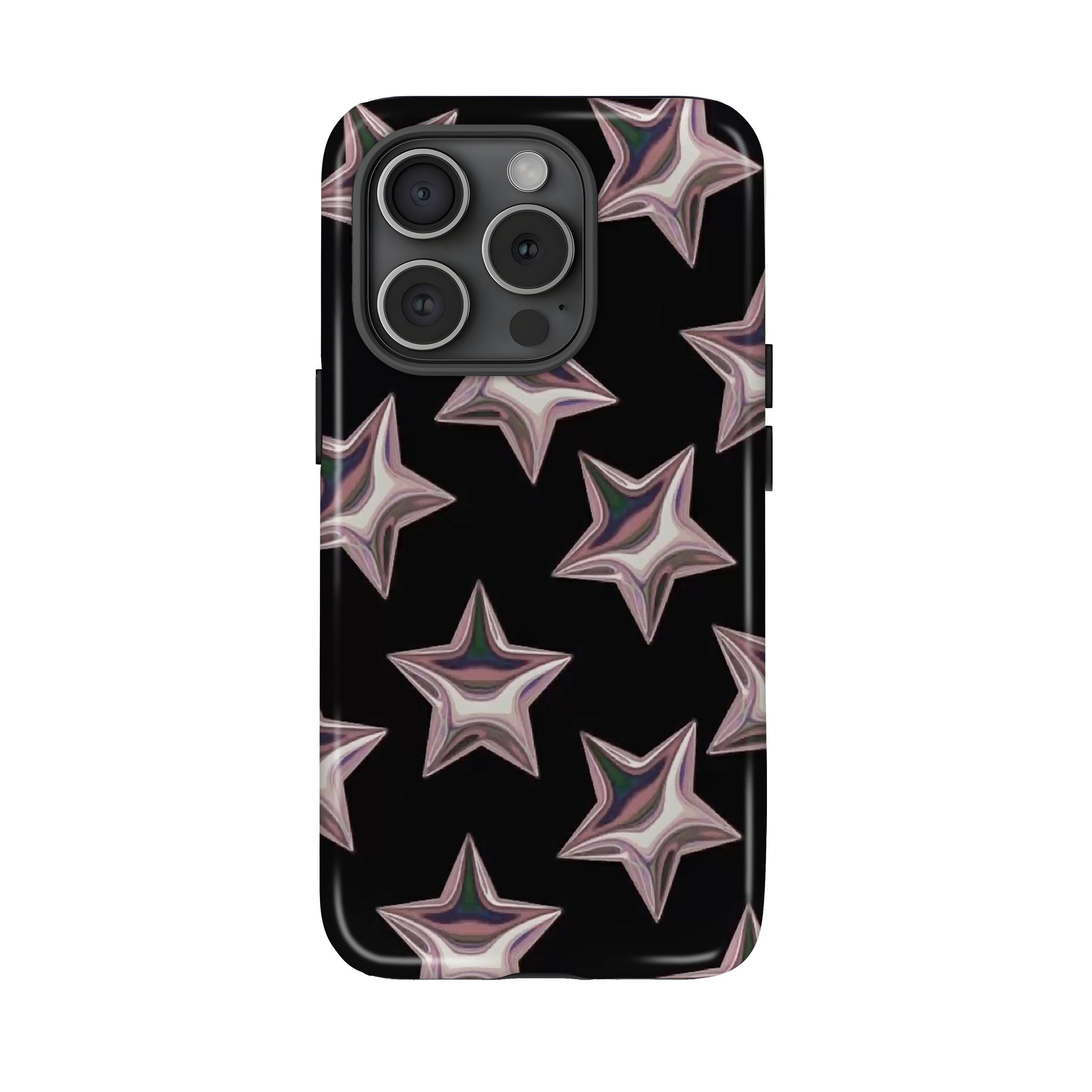 Holographic Gradient Star Vibes Phone Case with iPhone 17 to 11 Pro Max ...