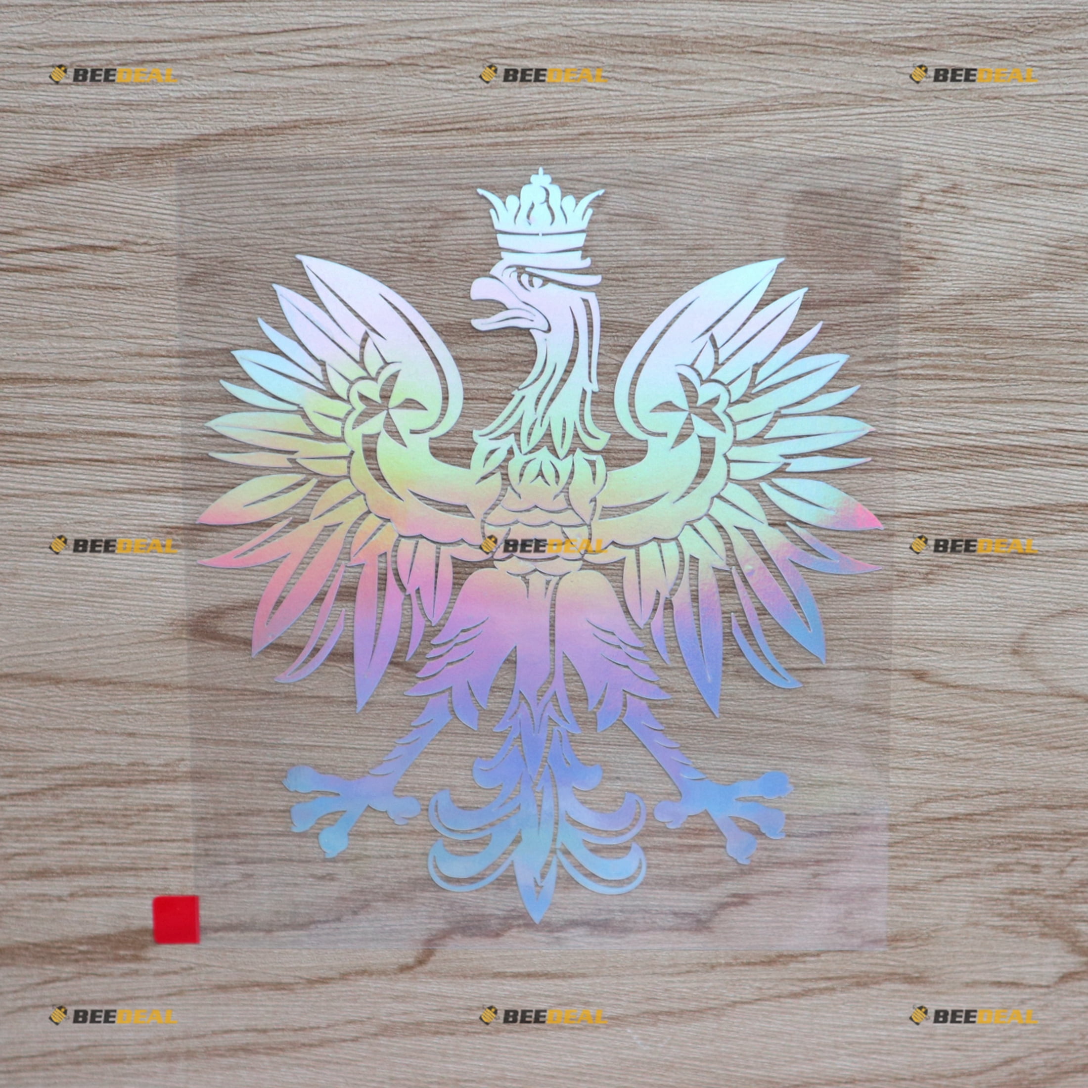 Holographic Iridescent, 6 Inches - Polish Eagle Coat of arms of Poland ...