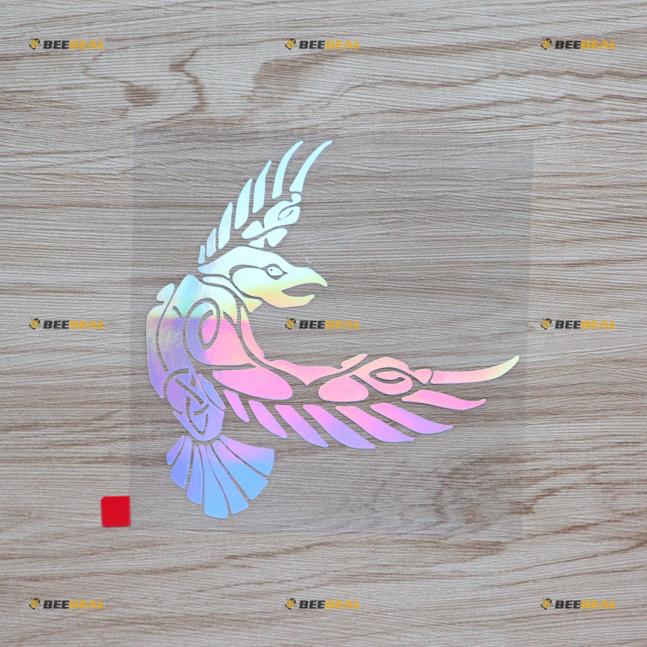 Holographic Iridescent Color, 5 Inches - Odin Raven Celtic Knot Decal ...