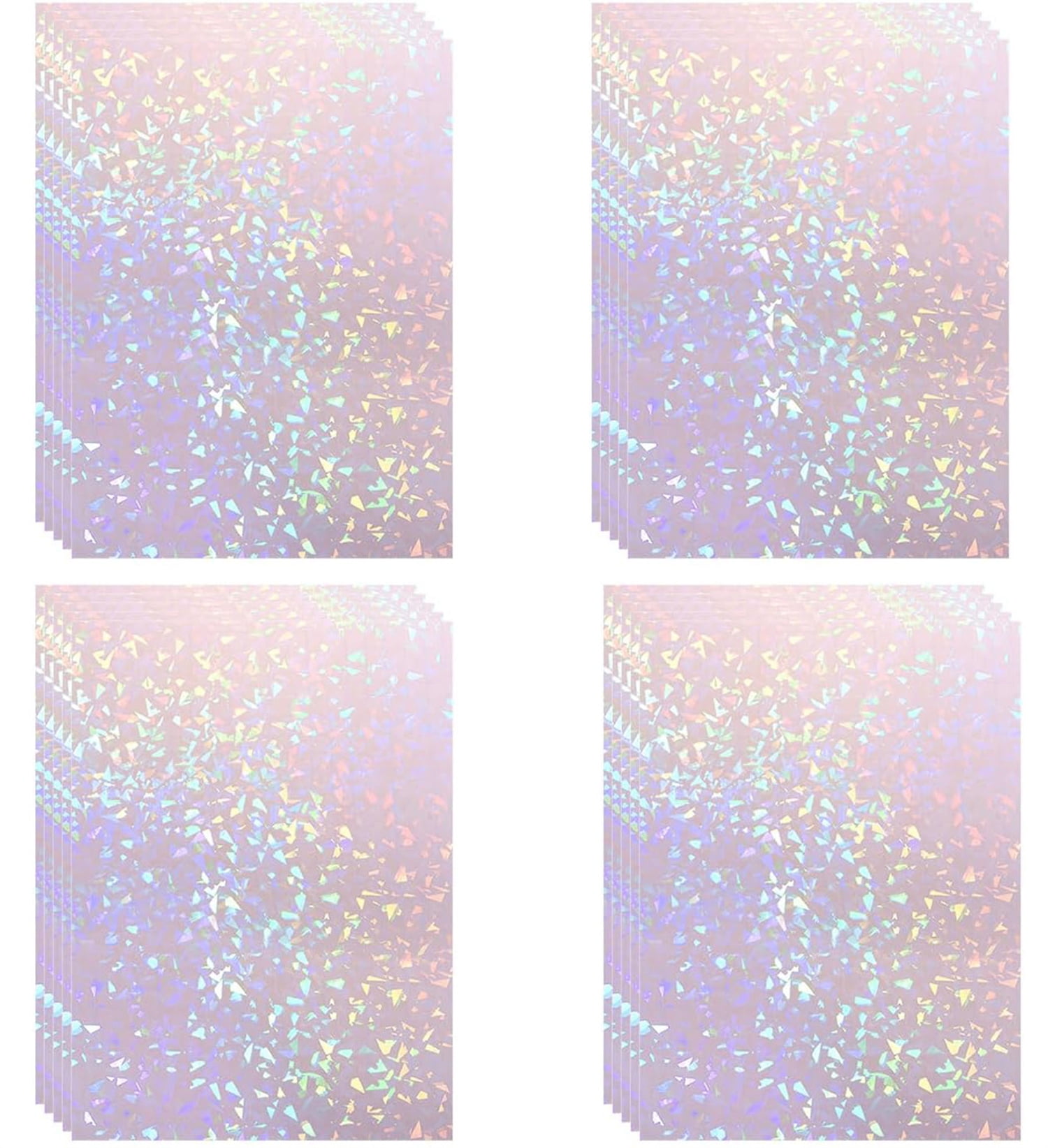 Holographic Laminate Sheets,Bexikou A4 Clear Holographic Sticker Paper ...