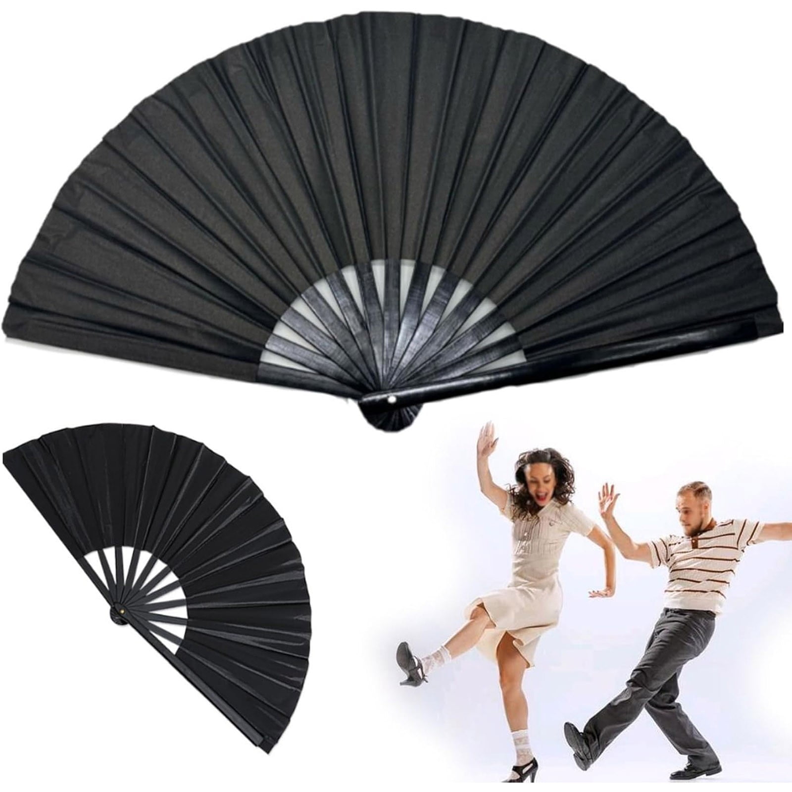 Holographic Line Dance Hand Fan 2025 - Large Folding Popping Fan for ...