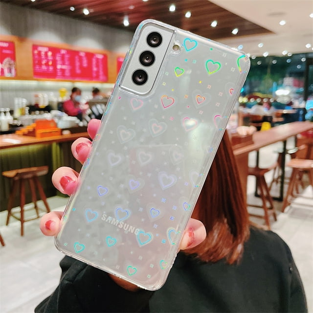 Holographic Love Heart Case For Samsung Galaxy S23 S21 S20 FE S22 Plus ...