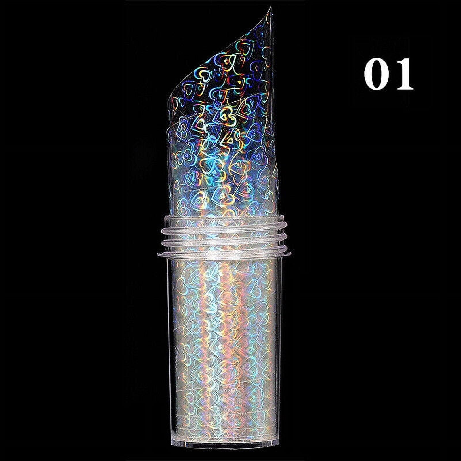 Holographic Nail Foil Transfer Decals Water Ripple Love Heart Nail Art ...
