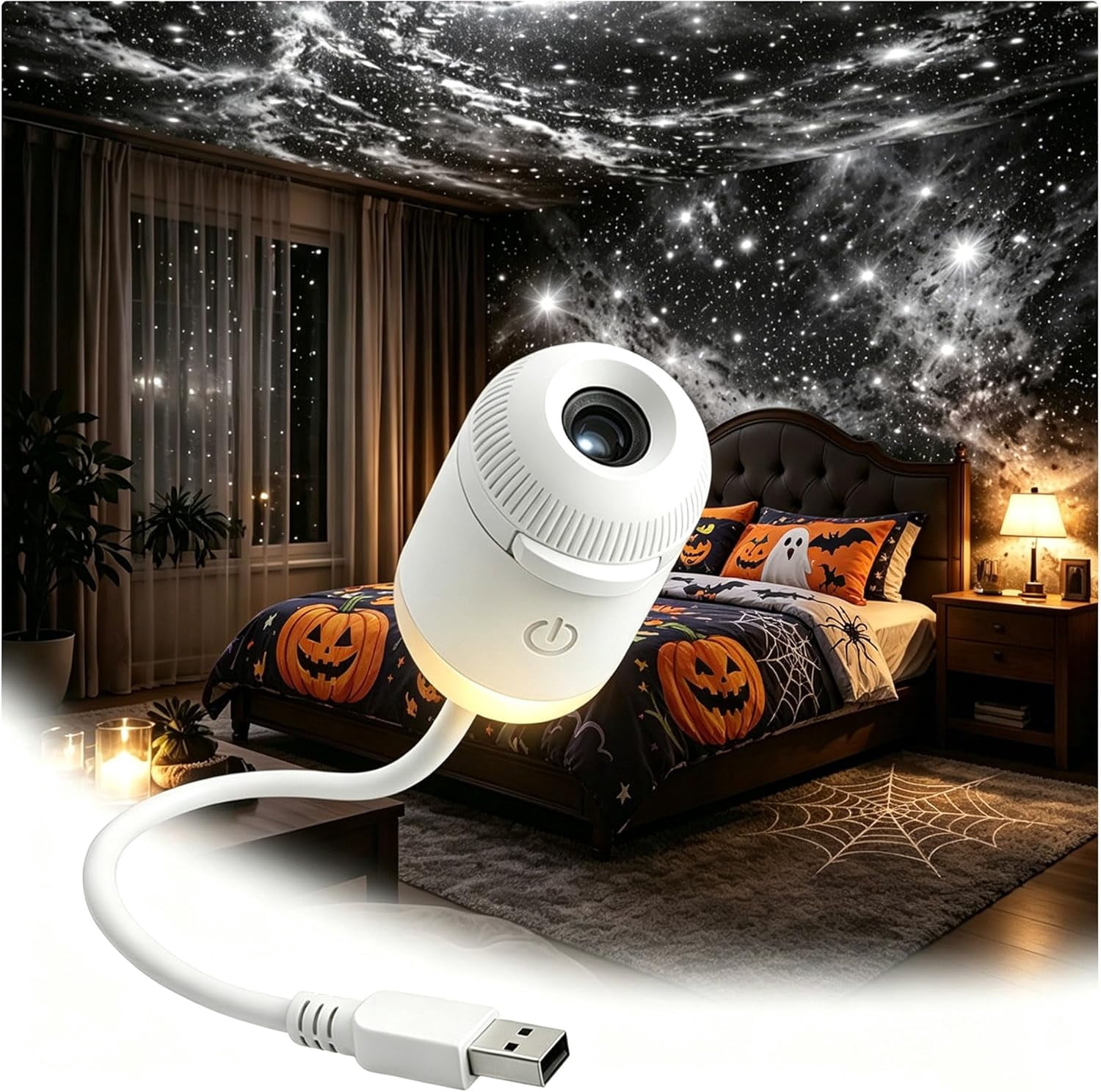Holographic Night Light Projector, HD Smart Dynamic 5d Starry Sky Night ...