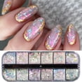 Holographic Opal Nail Art Glitter Flakes Powder Aurora Iridescent ...
