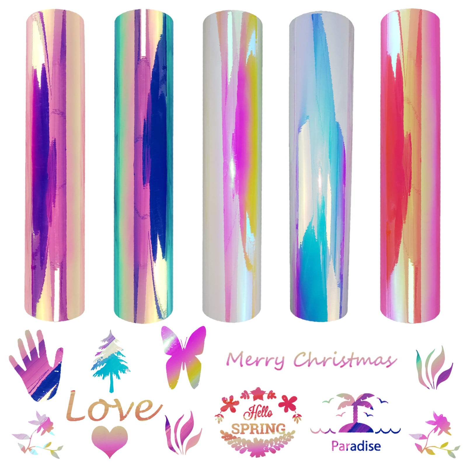 Holographic Permanent Vinyl Holographic Adhesive Vinyl 12 X6ft Rose ...