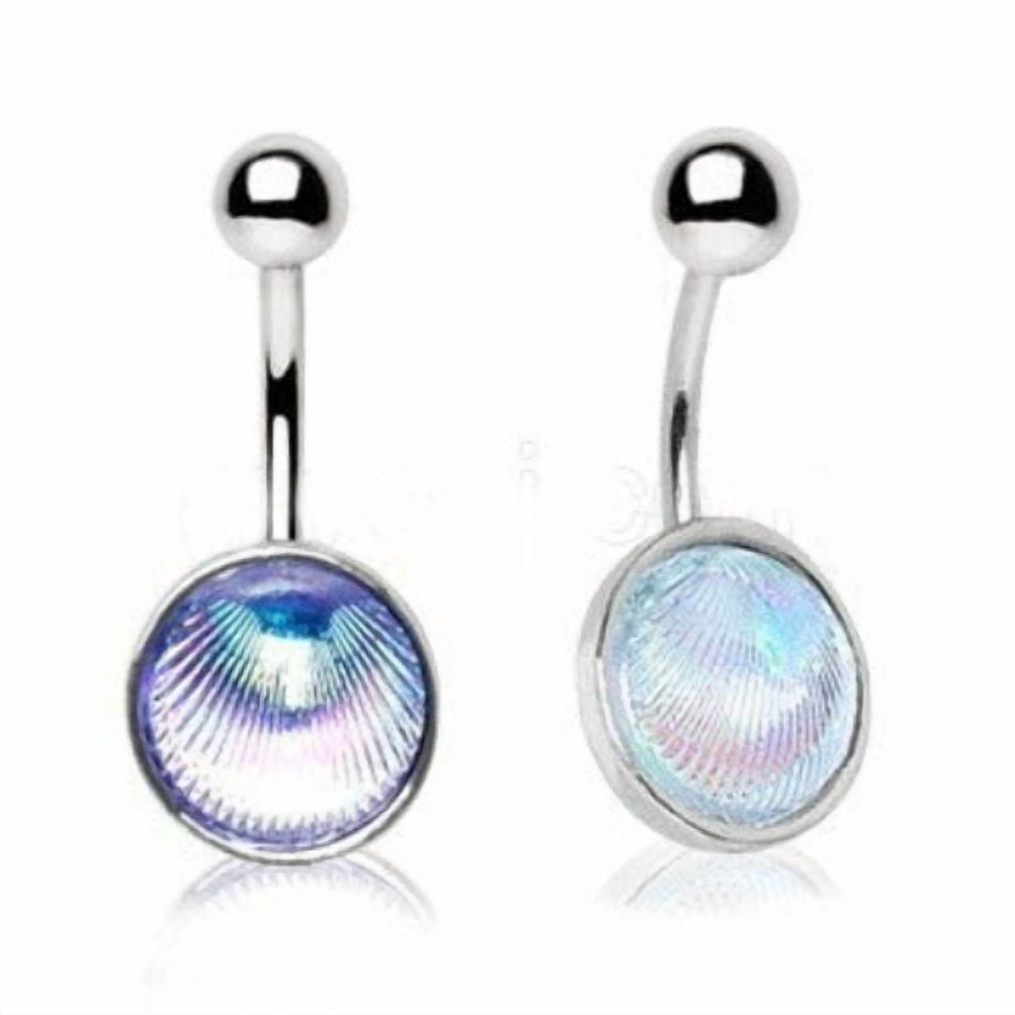 Holographic Shell Navel Ring - Walmart.com