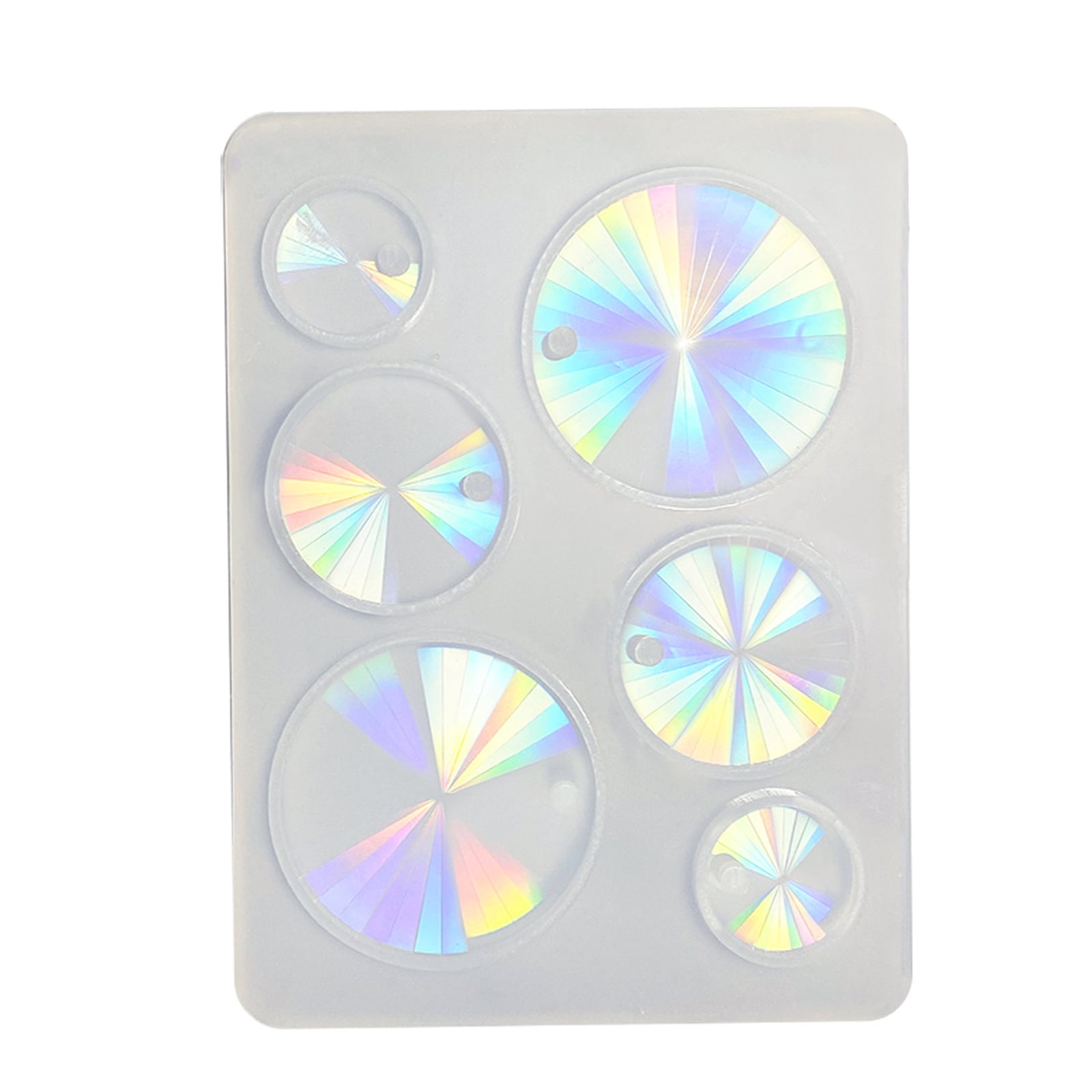 Holographic-Silicone Molds Rectangle Oval Light and Shadow Cartoo Resin ...