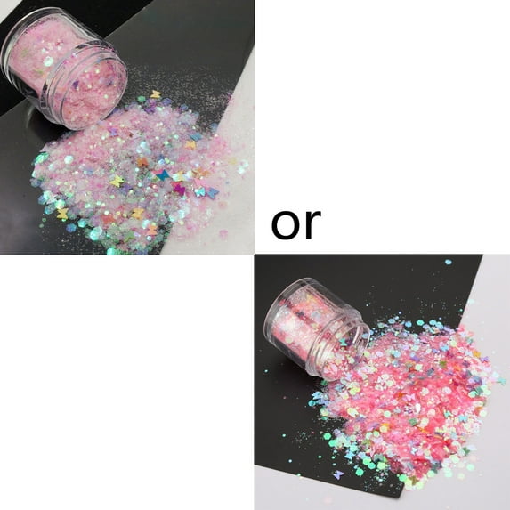 Holographic Sparkling Glitters Heart Star Mix Chunky Sequins DIY Resin ...