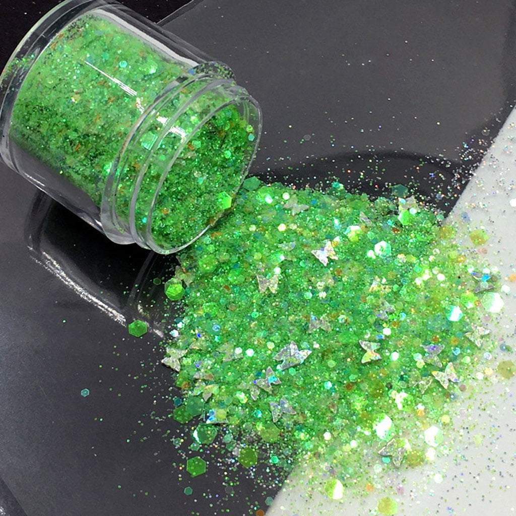Holographic Sparkling Glitters Heart Star Mix Chunky Sequins DIY Resin ...