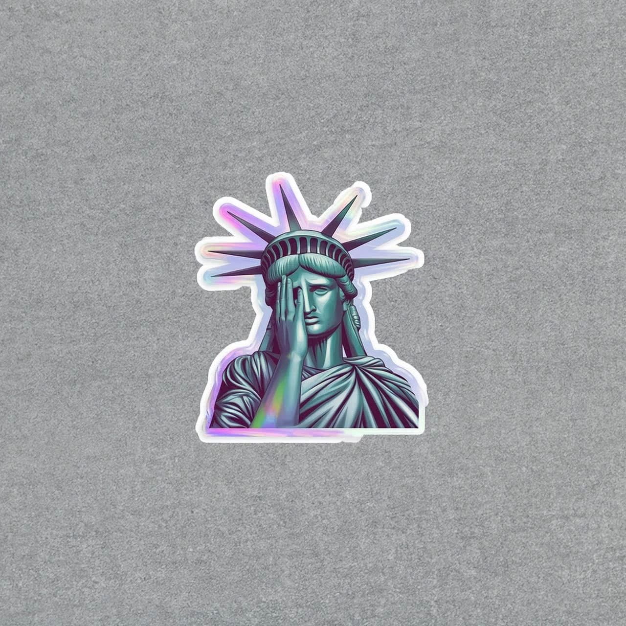 Holographic Statue Of Liberty Sticker - Unique Iridescent Decal For ...