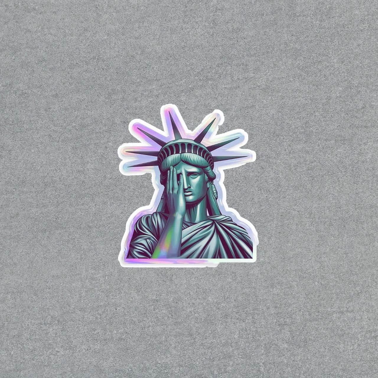 Holographic Statue Of Liberty Sticker - Unique Iridescent Decal For ...