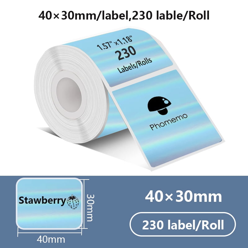 Holographic Thermal Labels Compatible with Phomemo, Munbyn, Rollo ...