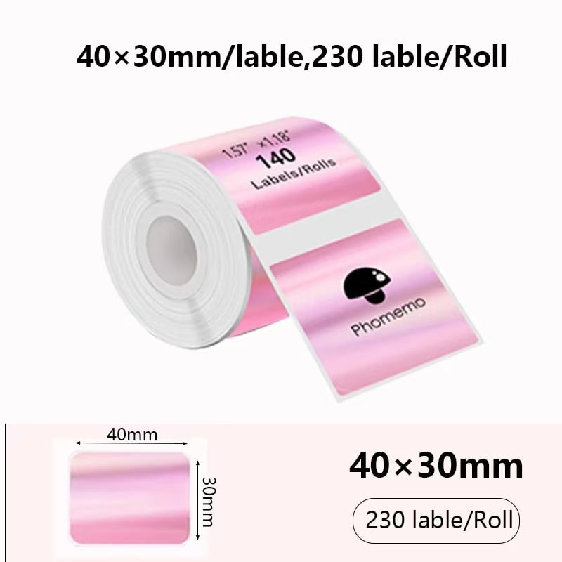 Holographic Thermal Labels Compatible with Phomemo, Munbyn, Rollo ...