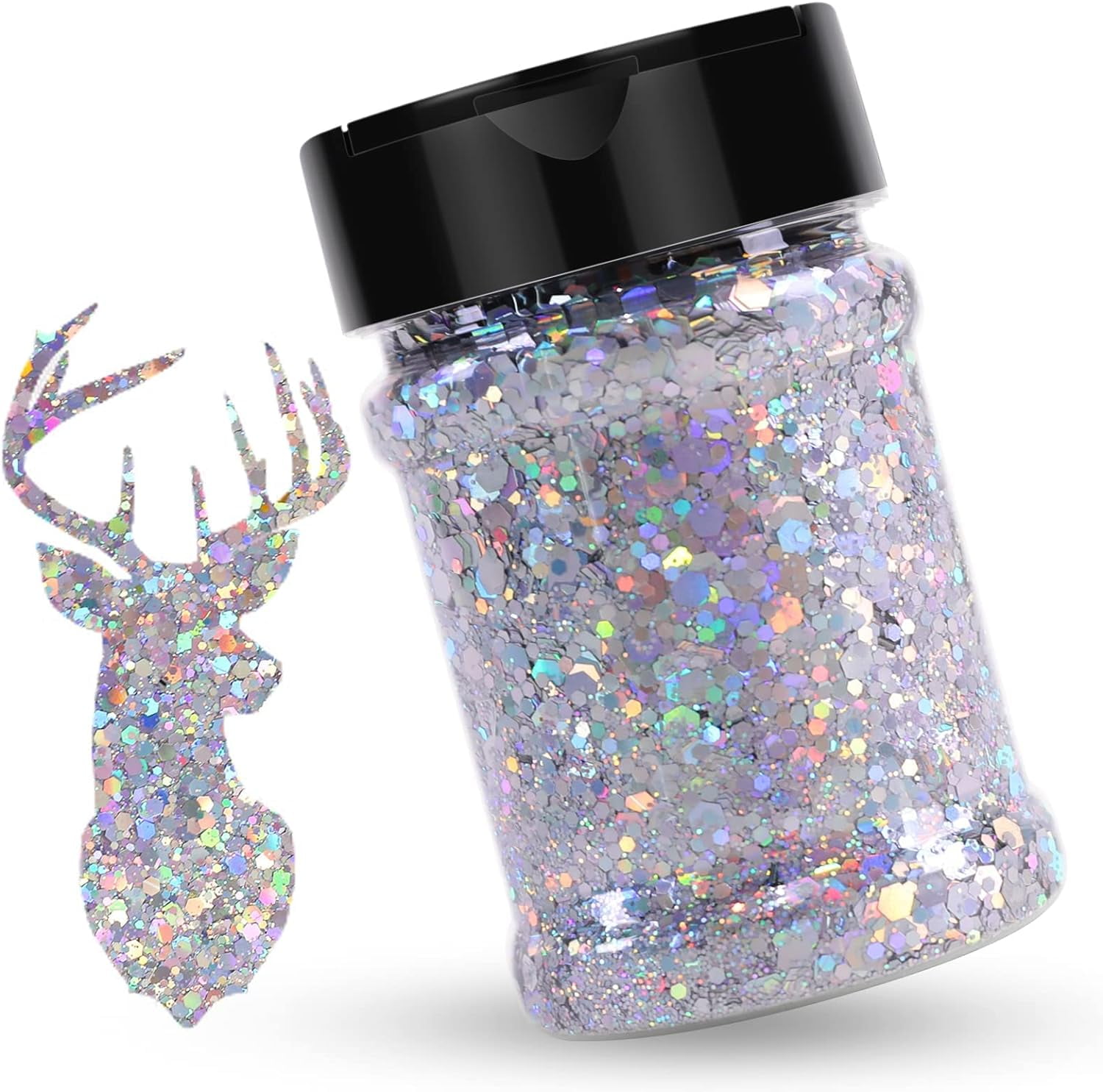 Holographic Thick Sheet glitter - 100 g /3.5 oz thick sheet glitter for ...