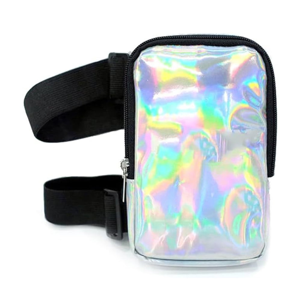 Holographic Thigh Bag,Phone Holder Festival Bag for Women Men ...