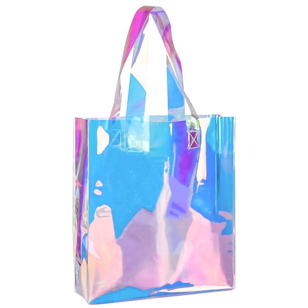 Holographic Transparent Colours Handbag Women Man Outdoor Storage Multi ...