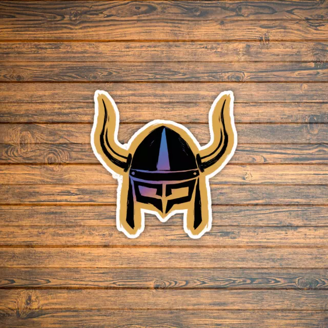 Holographic Viking Sticker - Shimmering Iridescent Norse Warrior ...