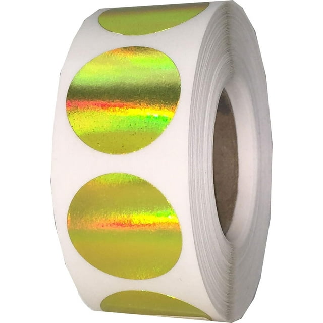 Holographic Yellow Color Coding Labels for Organizing Inventory 19 mm 0 ...