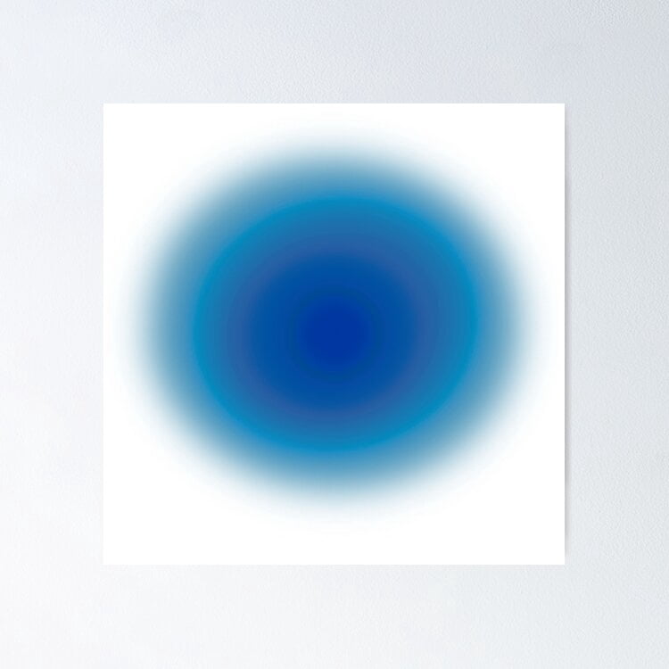 Holography Circle Dark Blue Poster- Unframed Poster | Wall Art ...