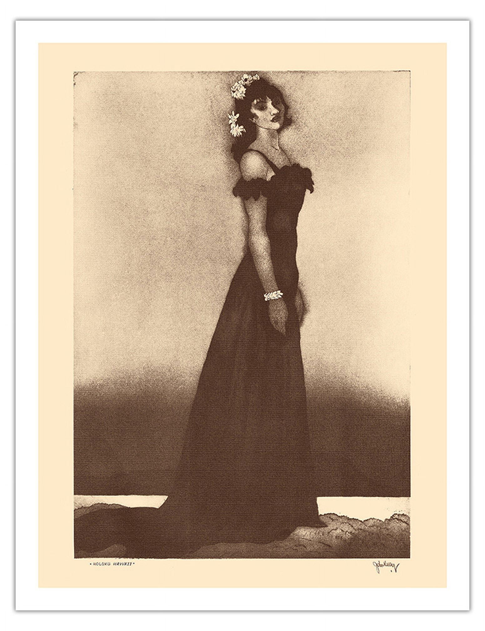 Holoku Hawaii - from Etchings and Drawings of Hawaiians - Vintage ...