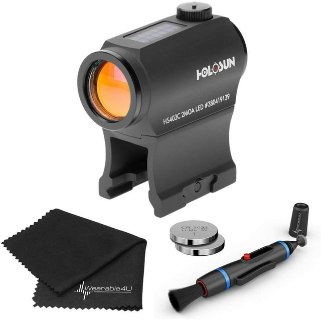 Holosun HS403C Solar Power Micro Red Dot with Lens Cleaning Pen and ...