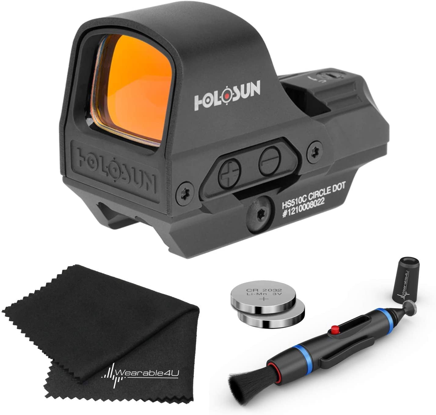 Holosun HS510C Reflex Circle Dot Solar Holographic Red Dot Sight with ...