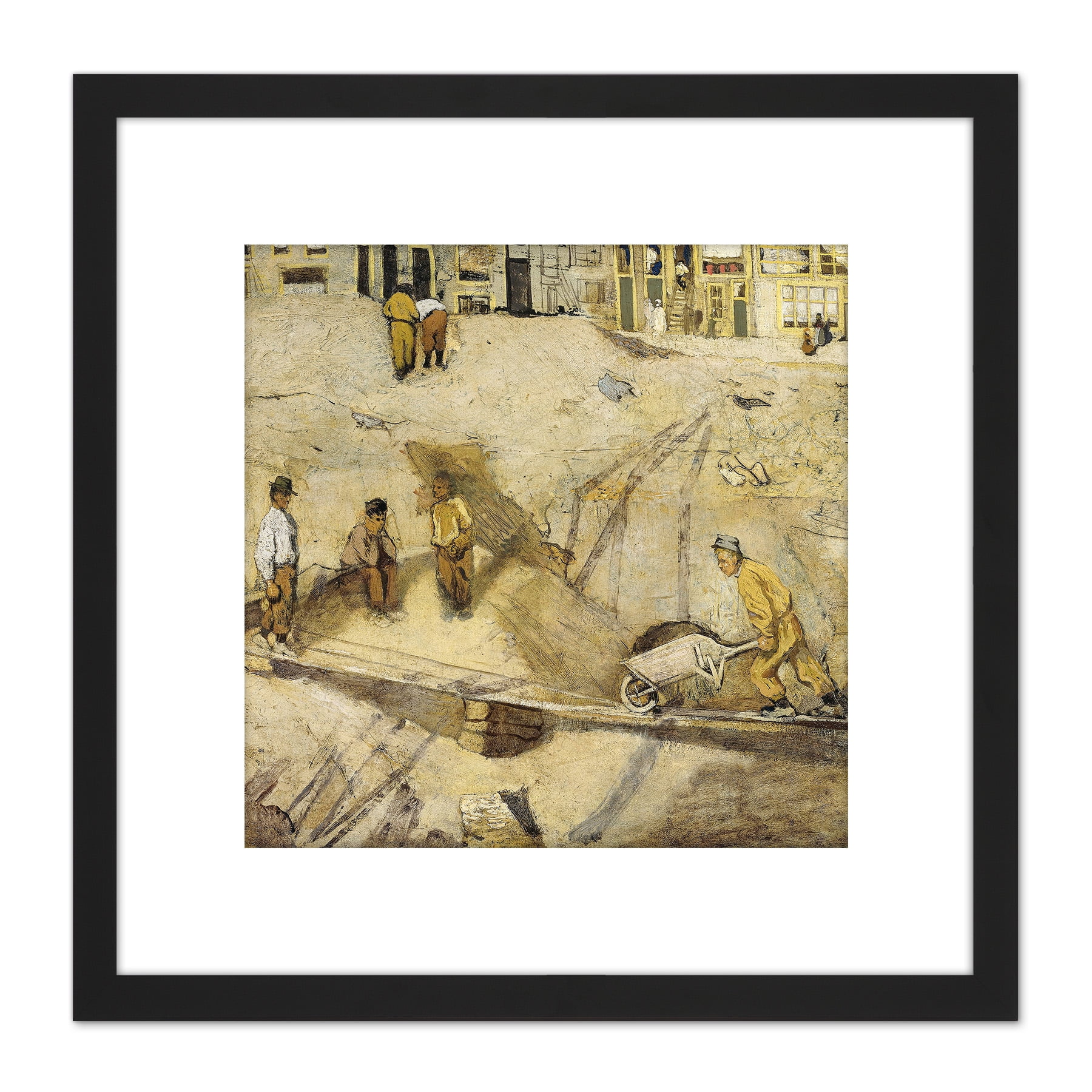 Holst Building Site In Amsterdam 8X8 Inch Square Wooden Framed Wall Art ...