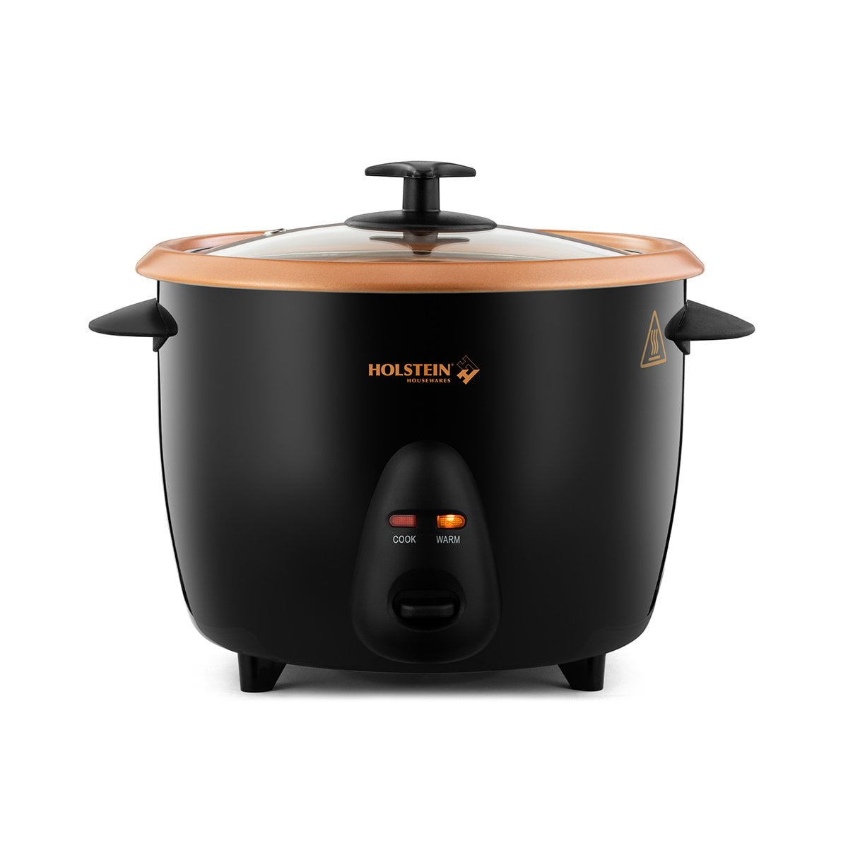 Holstein Housewares 10 Cup (Cooked) Rice & Grain Cooker, Black & Copper ...