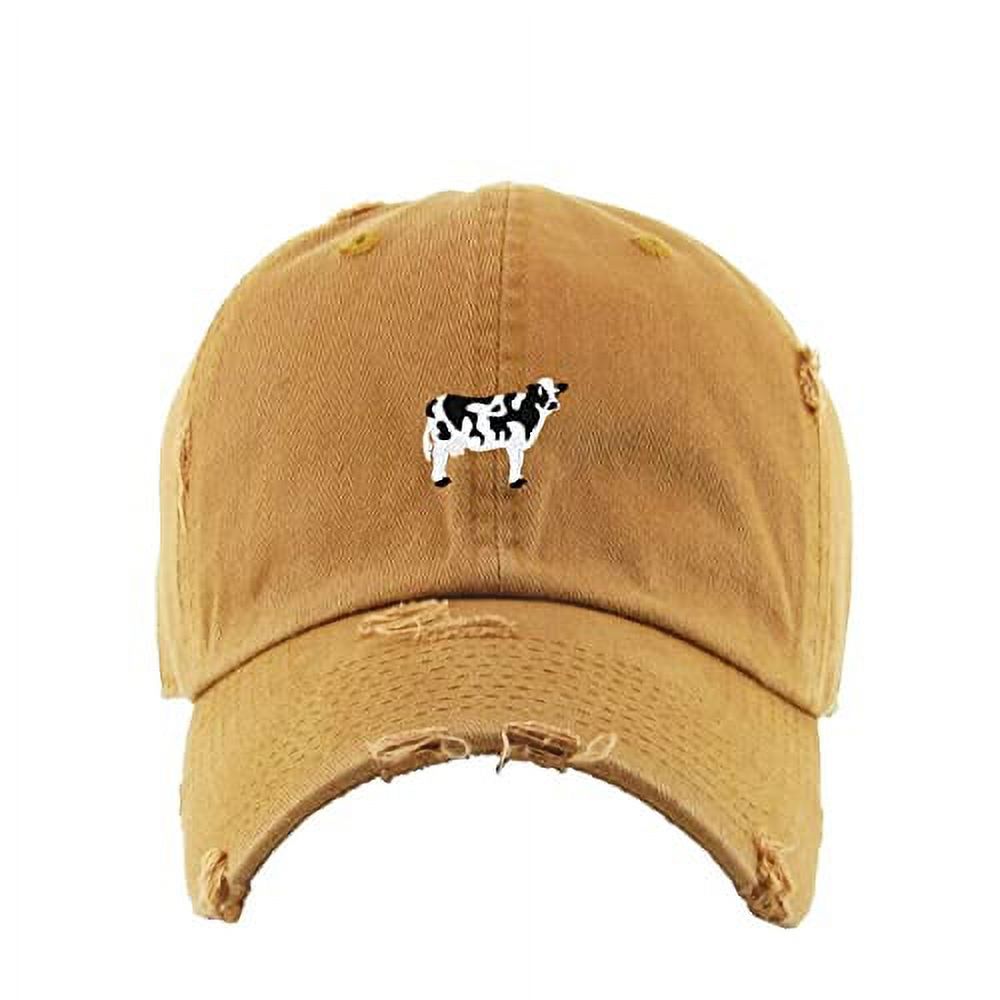 Holstein Dairy Cow Vintage Baseball Cap Embroidered Cotton Adjustable ...