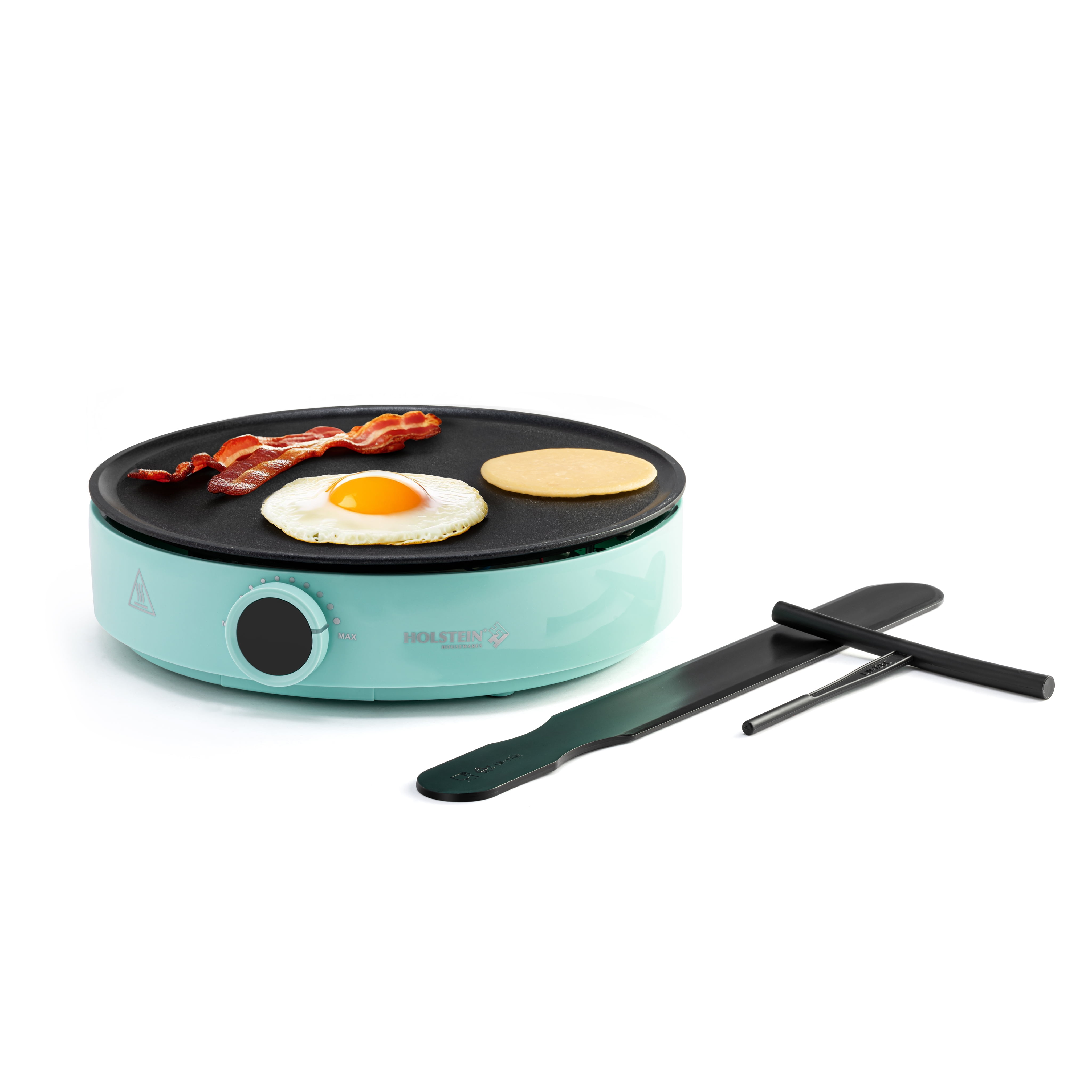 Holstein Housewares 12-inch Electric Crepe, Pancake and Egg Maker, Mint ...