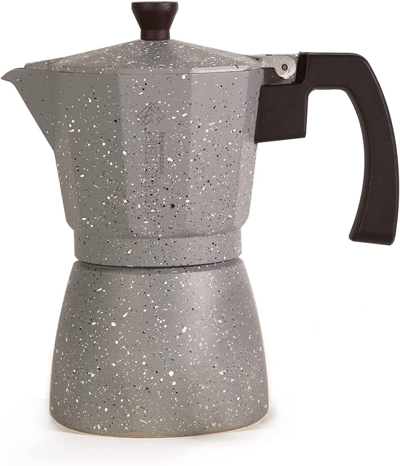 Holstein Housewares 6 Cup Aluminum Stovetop Espresso Maker and Moka Pot ...