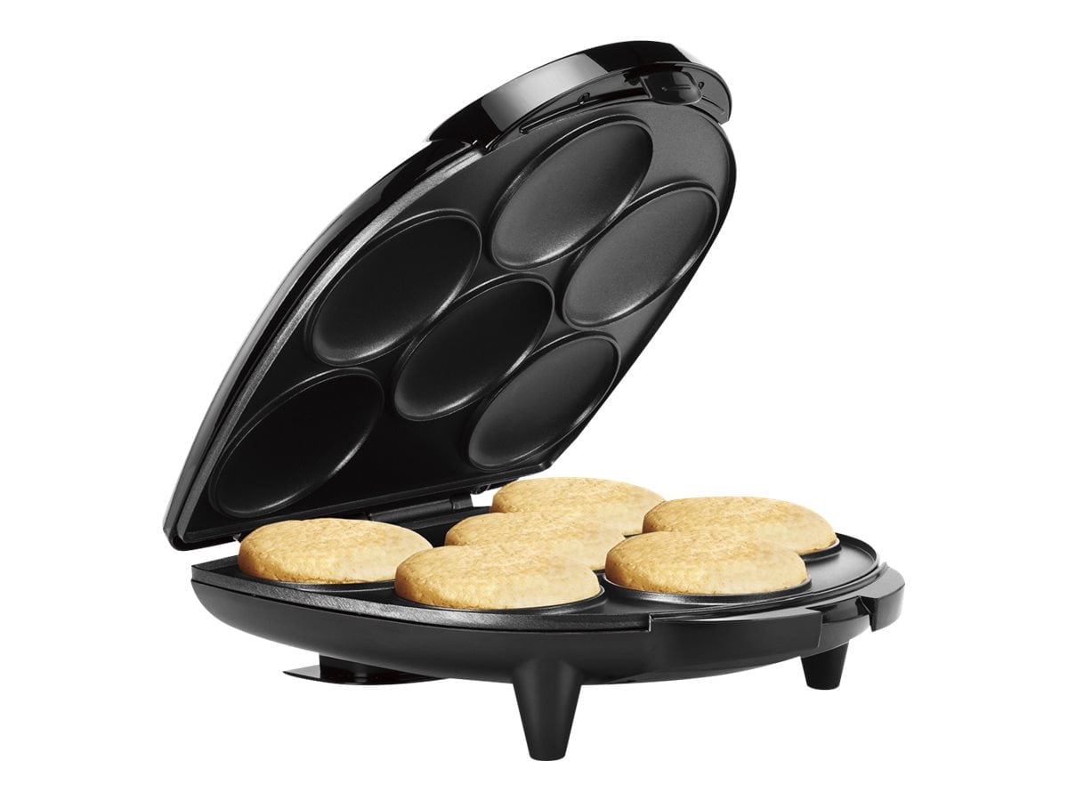 Holstein Housewares Black Arepa Maker, 6-Section, 1000W, Versatile ...