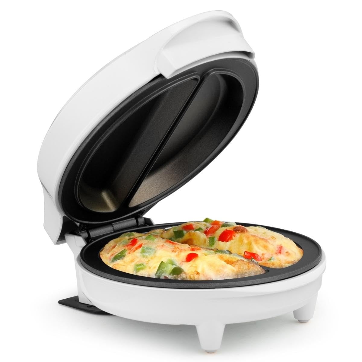 Holstein Housewares Electric Egg Machine, 2-Section Omelet & Frittata ...