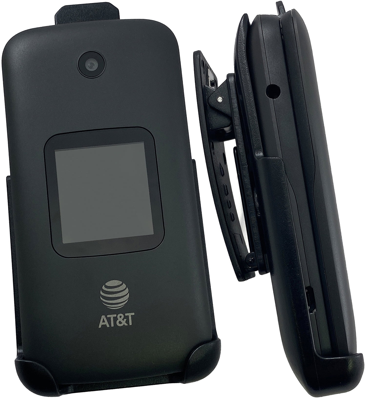 Holster for Alcatel Smartflip/Go Flip 3, Nakedcellphone Black [Rotating ...