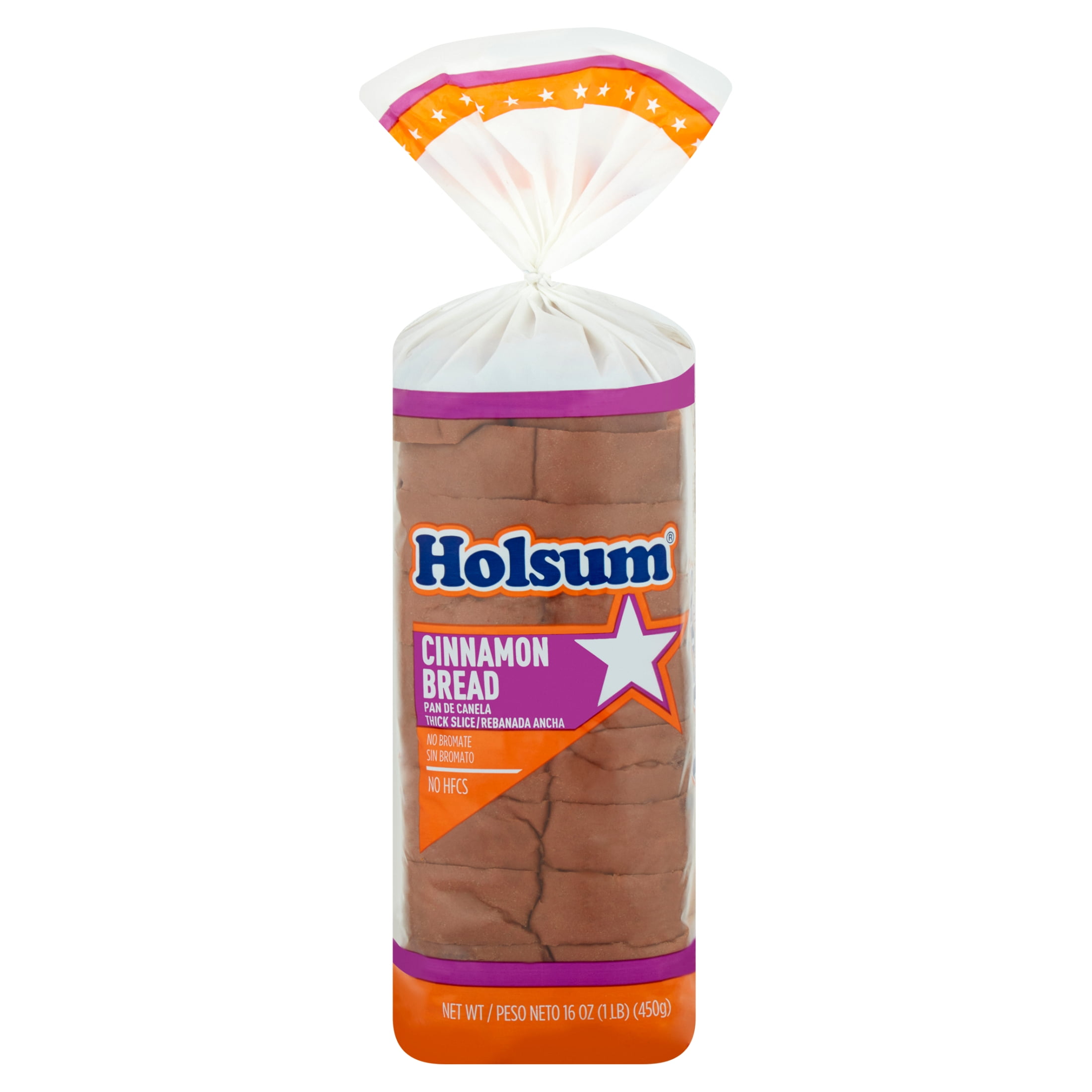 Holsum, Cinnamon Sandwich Bread Loaf, Sliced, 16 oz, Regular Size ...