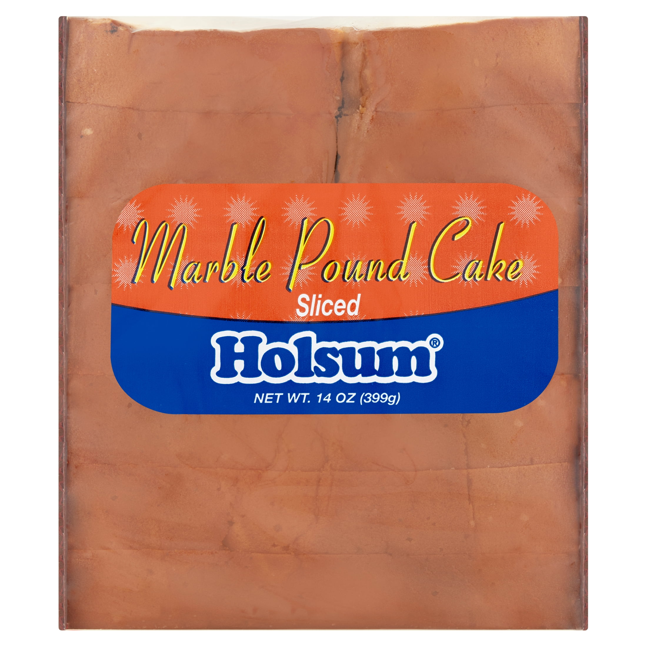 Holsum Pound Cake Marble, Sliced, Family Size, 14 oz, Shelf Stable ...