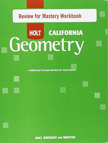 Pre-Owned Holt Geometry: Review for Mastery Workbook Geometry ...
