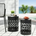 Holt Metal Outdoor Side Tables, Set of 2, Black - Walmart.com