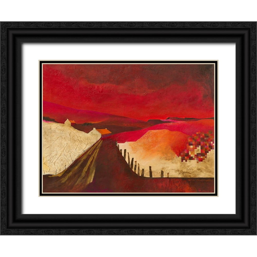 Holtkamp, Margreet 14x12 Black Ornate Wood Framed with Double Matting ...