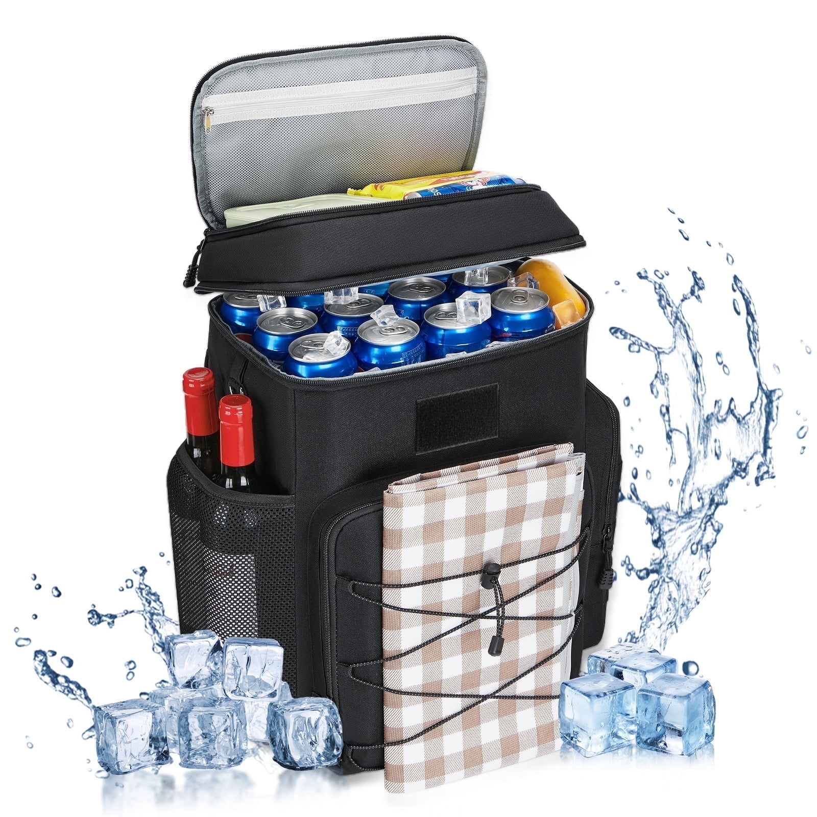 Holuxer Insulated Backpacks Cooler for Men, 30L Double Deck Coolers Bag ...