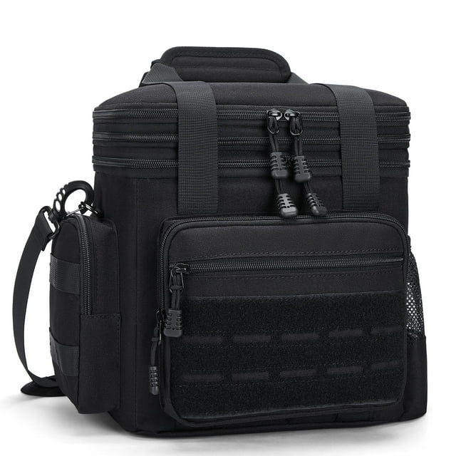 Holuxer Insulated Tactical Lunch Box for Men, 24 Can Double Deck ...