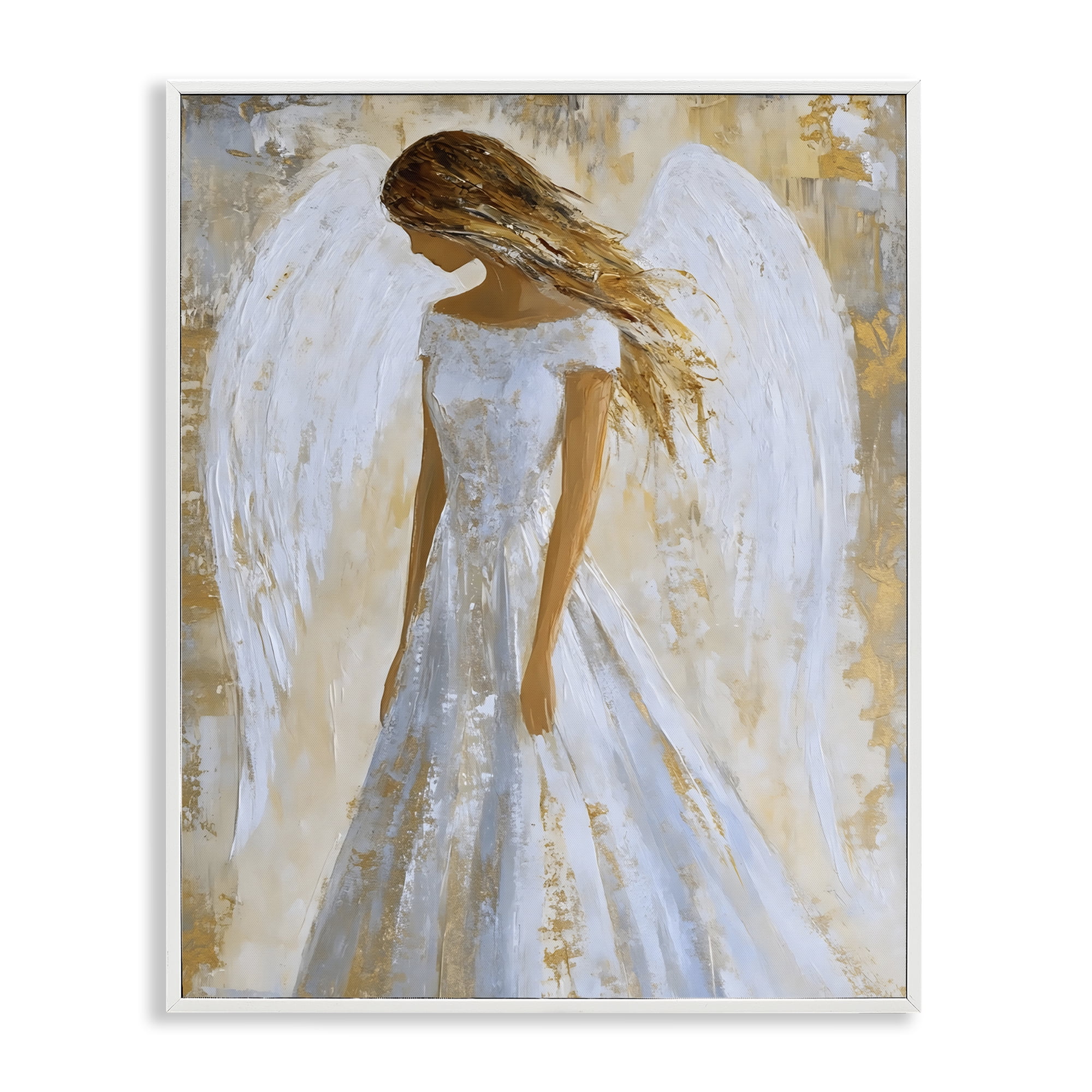 Holy Angel In White White Framed Giclee Art, design by Franklyn Gregory ...