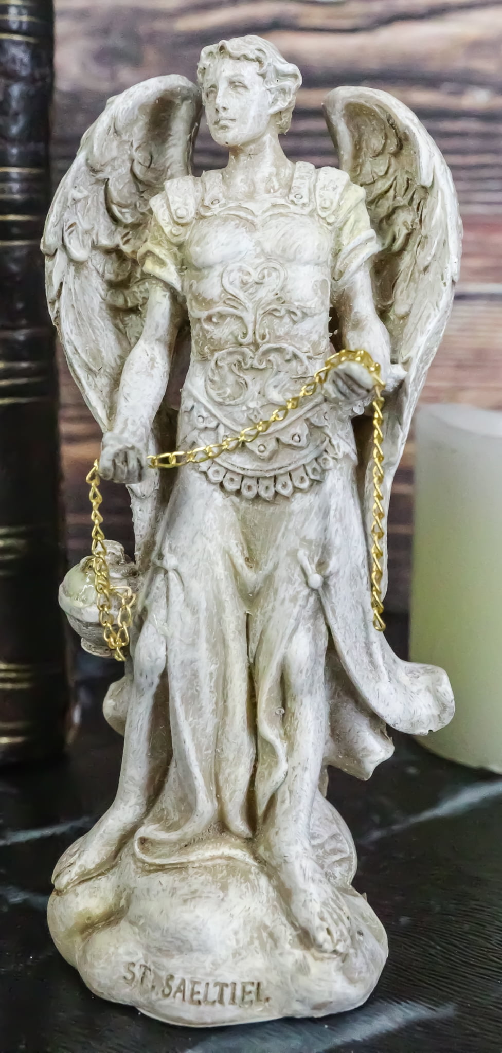 Holy Archangel Saint Sealtiel Statue 5"H Prayer of God Worship And ...