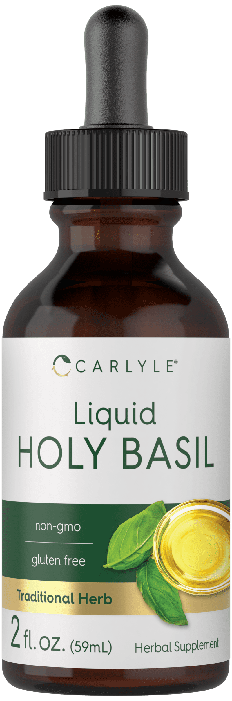 Holy Basil Extract Liquid | 2 fl oz | Vegetarian, Non-GMO, Gluten Free ...