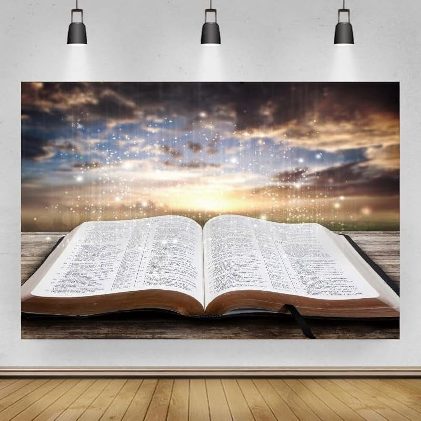 Holy Bible Easter Photography Backdrop Glittering Opened Bible Book ...