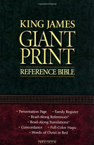 Pre-Owned Holy Bible King James Version Giant Print Reference Edition ...