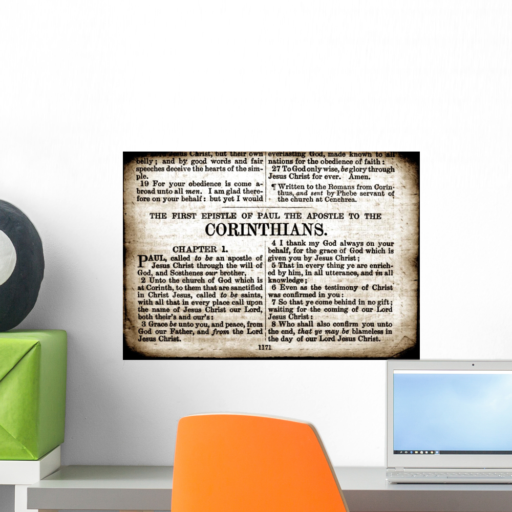 Holy Bible Wall Mural by Wallmonkeys Peel and Stick Graphic (18 in W x ...