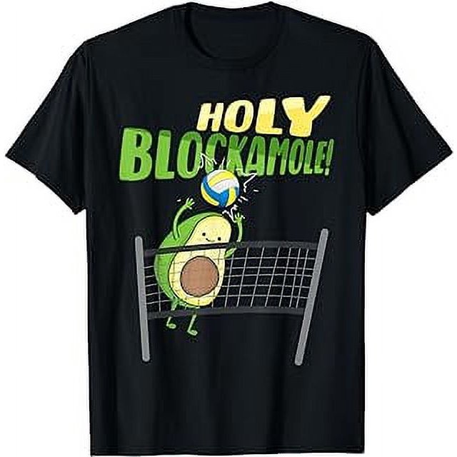 Holy Blockamole Funny Avocado Blocker Volleyball Apparel T-Shirt ...
