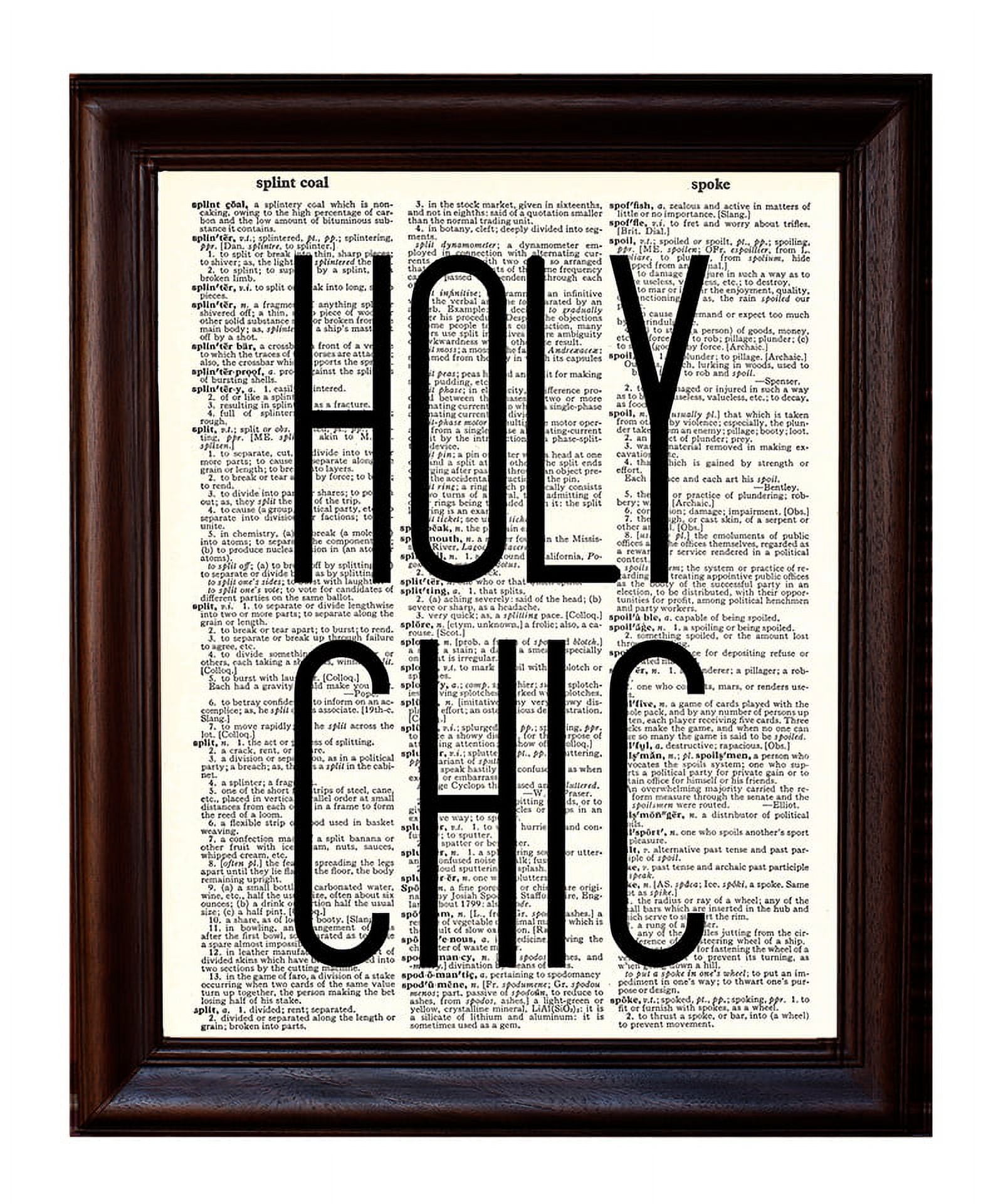 Holy Chic - Dictionary Art Print Printed On Authentic Vintage ...